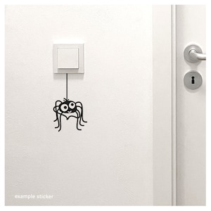 SPIDER Sticker Light Switch Wall Decals Spiders Wall Tattoos Child Wall ...