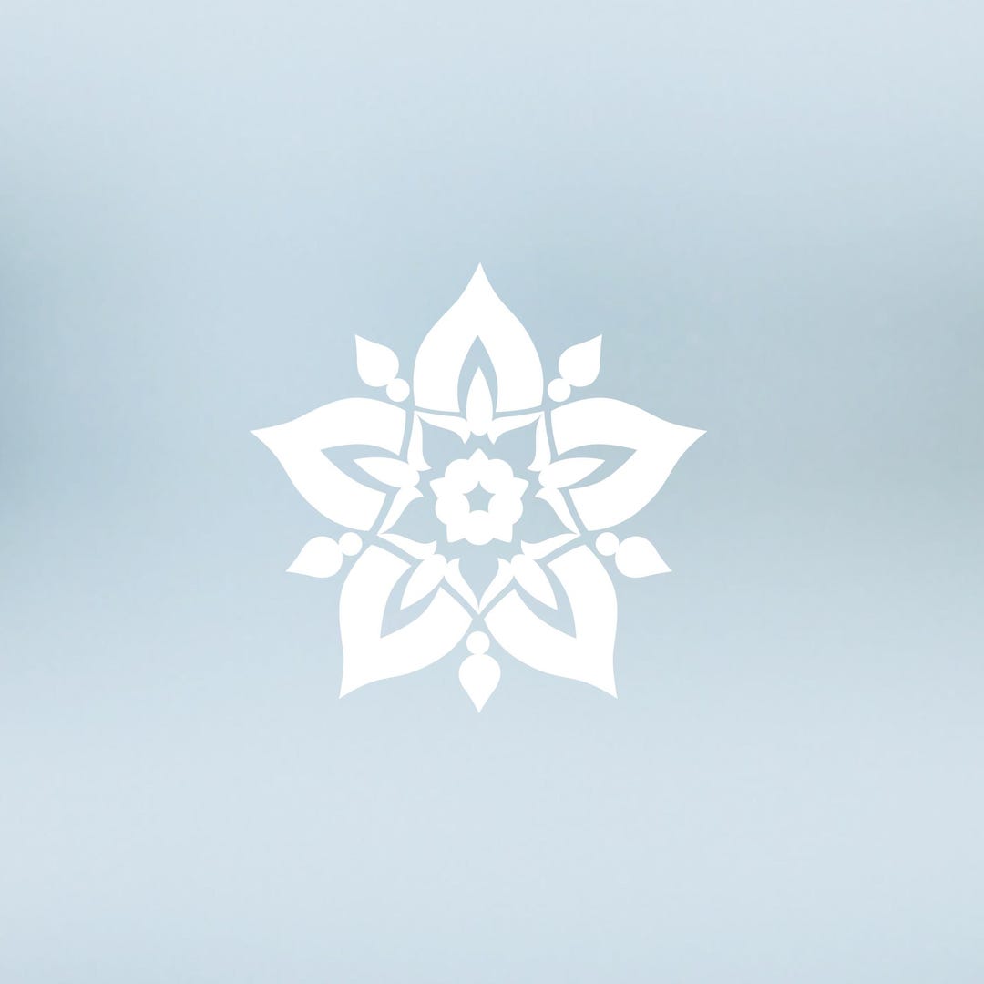 Window Sticker MANDALA Translucent Decals Flowers Glass Door Pictures ...