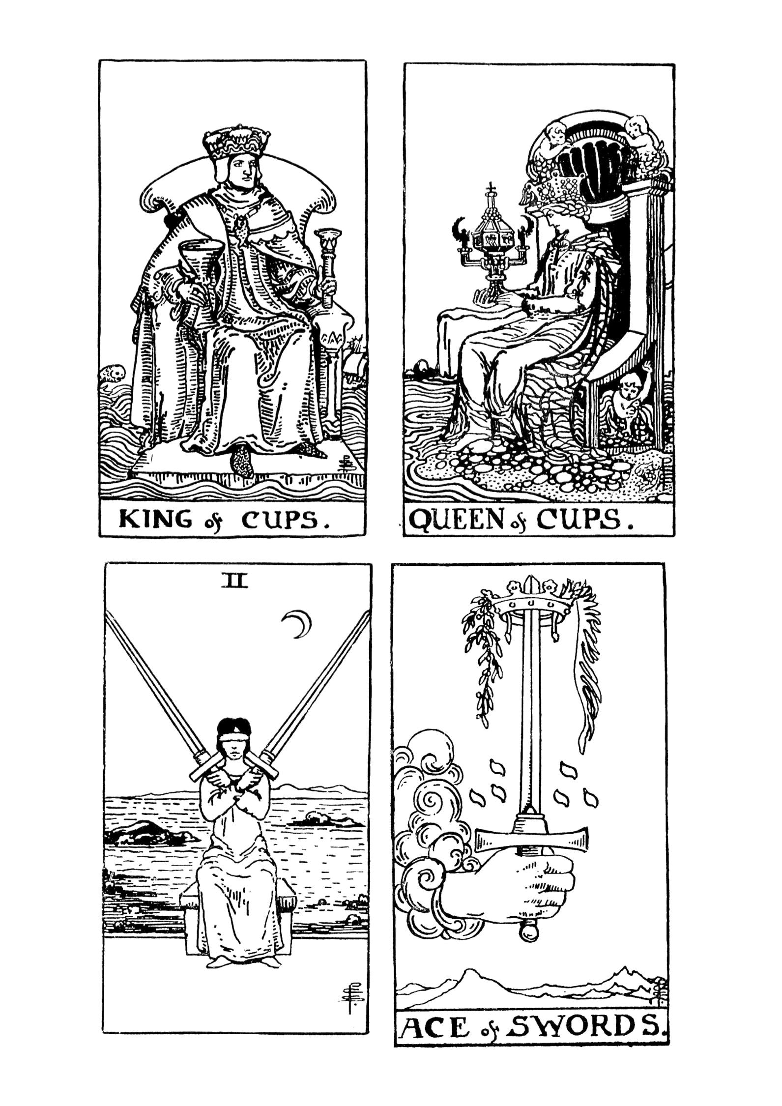 Tarot Deck Coloring Pages Printable PDF Colour in Witchcraft & Magic ...