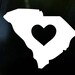 South Carolina Heart Vinyl Decal Sticker Home State Love SC - Etsy