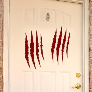 Claw Scratch Marks Vinyl Decal | Custom Color/size Halloween Decoration ...
