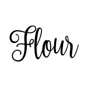Flour Vinyl Sticker - Kitchen Pantry Organization Label - Die Cut Decal ...