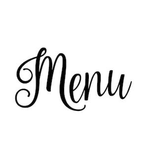 Menu Vinyl Sticker - Kitchen Home Organization Label - Die Cut Decal ...
