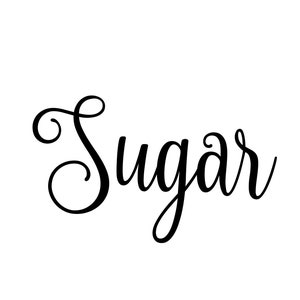Sugar Vinyl Sticker - Kitchen Pantry Home Organization Label - Die Cut ...