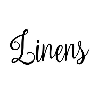 Linens Vinyl Sticker - Kitchen Pantry Home Organization Label - Die Cut ...