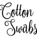 Cotton Swabs Vinyl Sticker Bathroom Home Organization Label Die Cut ...