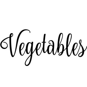 Vegetables Vinyl Sticker - Kitchen Pantry Organization Label - Die Cut ...