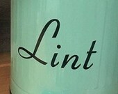Lint Vinyl Sticker Laundry Room Pantry Home Organization - Etsy