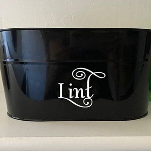 Lint Vinyl Sticker - Laundry Room Home Organization Label - Die Cut ...