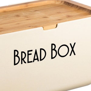 Bread Box Vinyl Sticker -V4- Kitchen Breadbox Bread Bin - Die Cut Decal ...