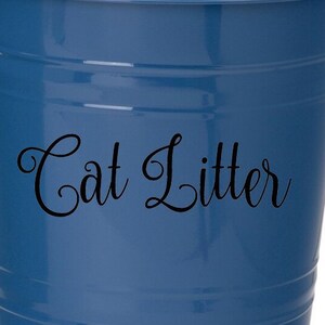 Cat Litter Vinyl Sticker - Kitchen Organization Label - Die Cut Decal ...