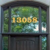 Transom Address Numbers - House Home Office Building - Gold Foil Leaf ...