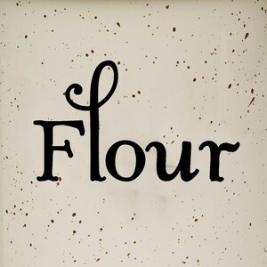 Flour Vinyl Sticker - Kitchen Organization Label - Die Cut Decal ...