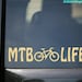 MTB LIFE Vinyl Decal Sticker Mountain Bike | Etsy