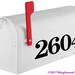 HOA Mailbox Numbers Vinyl Sticker 1 to 8 tall | Etsy