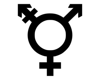 NONBINARY GENDER SYMBOL Vinyl Decal Sticker Genderqueer Sign | Etsy