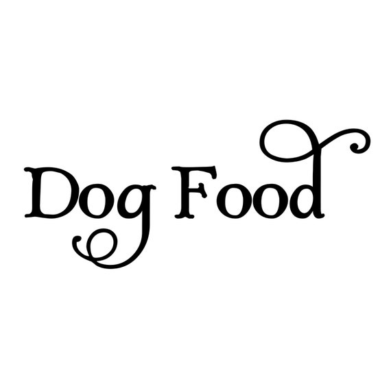Dog Food Label Vinyl Sticker Canine Puppy Mutt Treats Die - Etsy