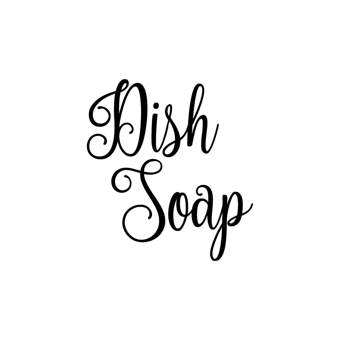 Dish Soap Vinyl Sticker - Kitchen Pantry Organization Label - Die Cut ...