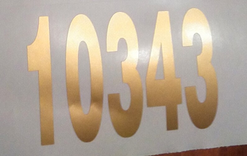 Set of Two 3.25h X 12w HOA Mailbox Numbers in Gold - Etsy