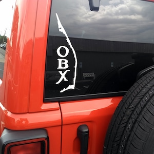 Outer Banks OBX Map Vinyl Decal V2 - Duck Corolla Hatteras NC - Die Cut ...