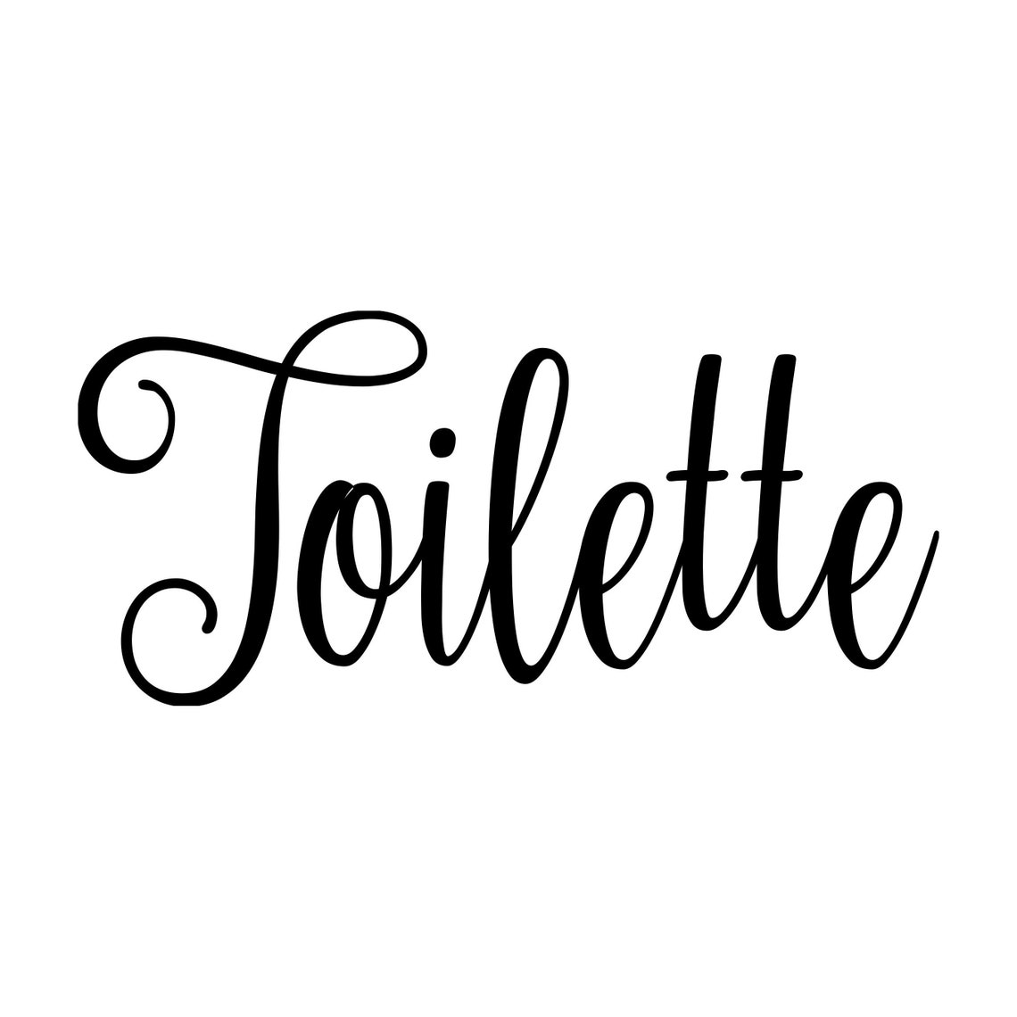 TOILETTE Vinyl Decal Sticker Bathroom Door Sign Restroom | Etsy