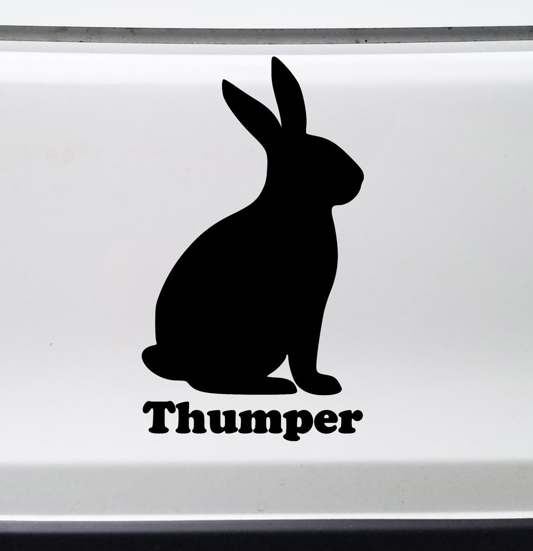 Bunny Rabbit With Personalized Name Vinyl Sticker - Easter - Hare ...