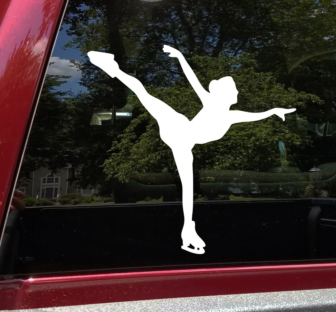 Ice Figure Skater Vinyl Decal V1 | Spiral Artistic Skating Sport ...