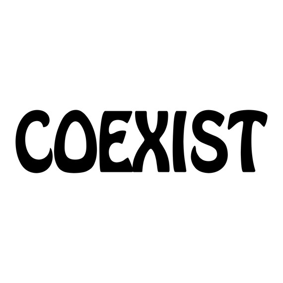 COEXIST Vinyl Decal Sticker Peace Love Be Kind Imagine | Etsy