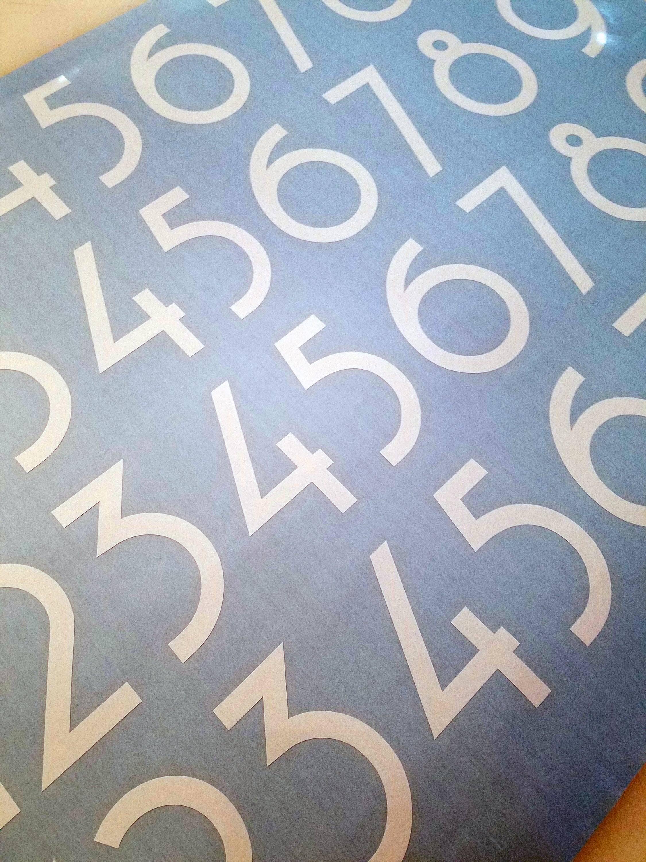 4 sets of Modern Art Deco Die Cut Numbers 0-9 Vinyl Decals | Etsy