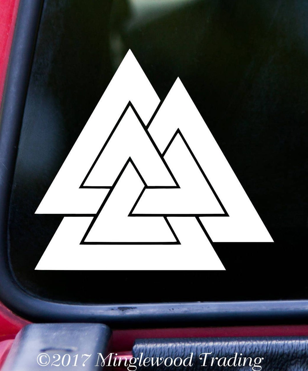Valknut Odin's Knot Vinyl Decal Sticker - Viking Fallen Warrior Symbol ...