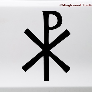 Christogram Vinyl Decal - Jesus Christ Monogram Chi Rho Christian ...