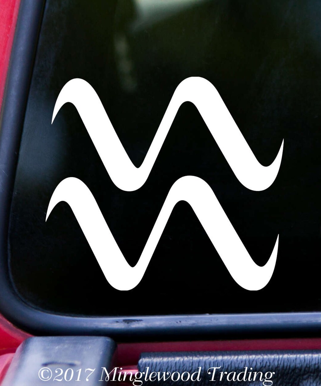 Aquarius Vinyl Decal Sticker - Astrology Zodiac Sign Air the Water ...