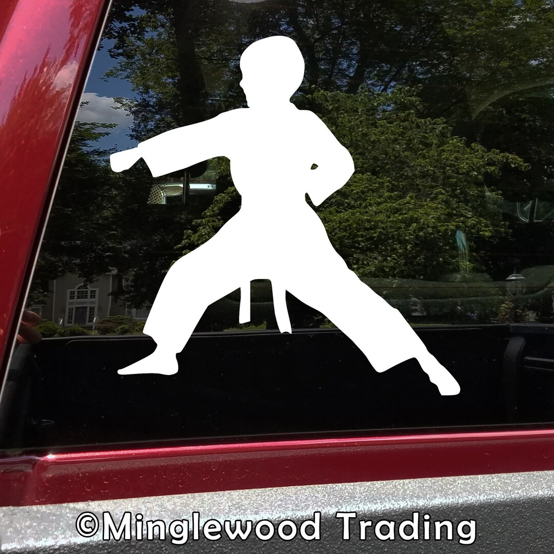 Karate Boy Vinyl Sticker - Punch Kata Do Judo Taekwondo Martial Arts ...