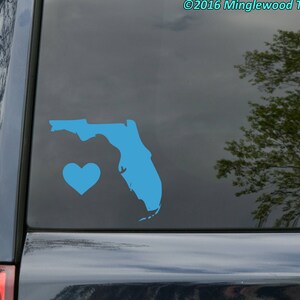 Florida Heart Vinyl Decal Sticker Home State Love FL Orlando Miami ...
