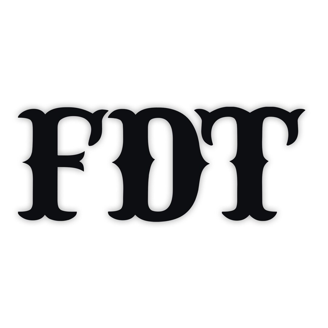 FDT Vinyl Decal Sticker V1 – Bold Protest Design – Waterproof Die-cut ...