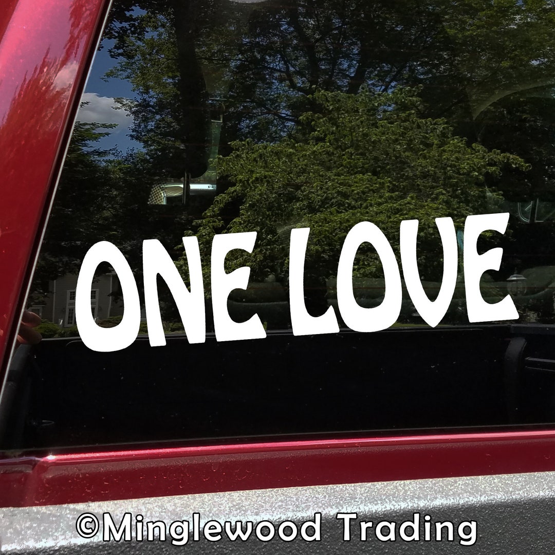 One Love Vinyl Decal Sticker - Peace Be Kind Imagine - Etsy