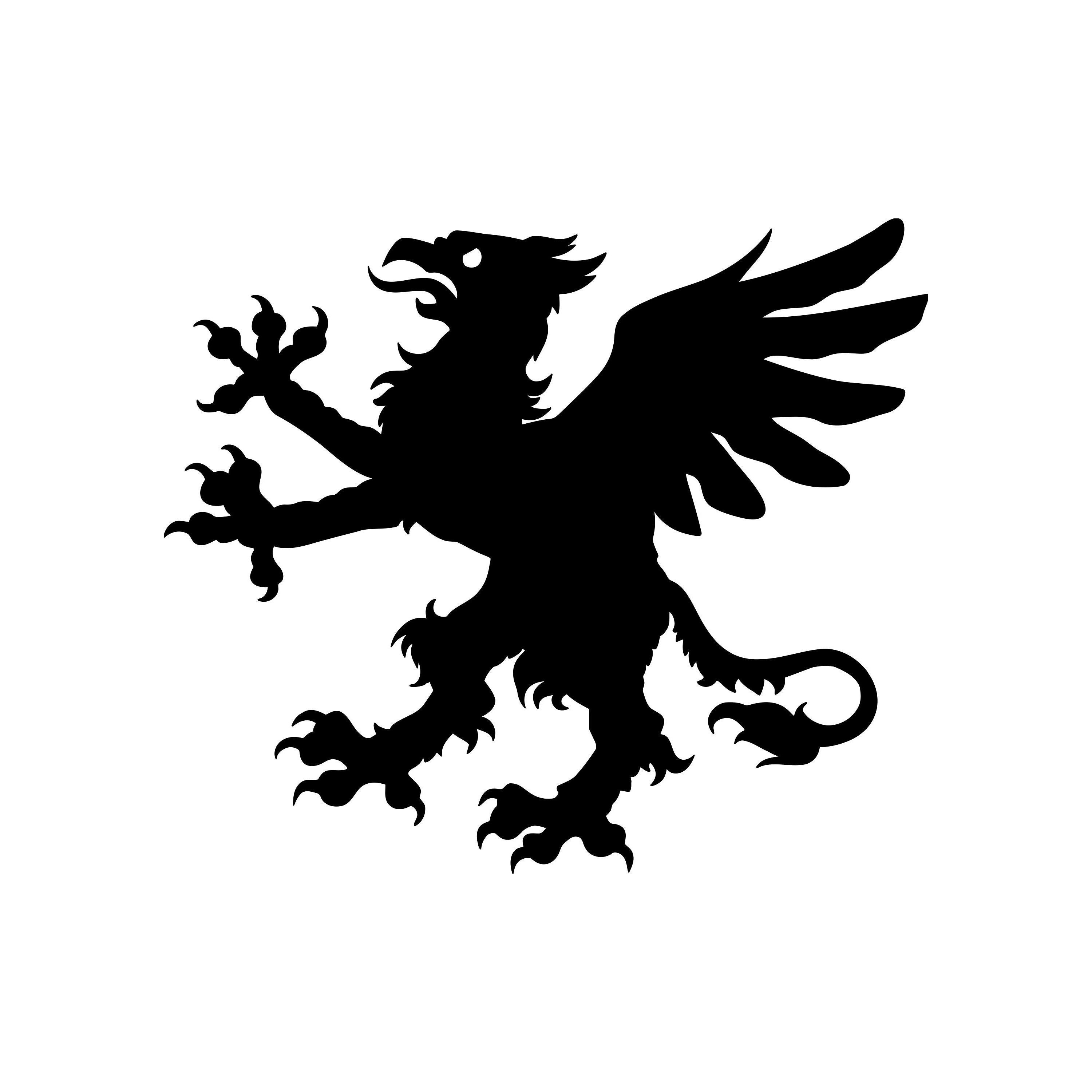 Heraldic Griffin Vinyl Decal V1 - Coat of Arms Heraldry Griffon Gryphon ...