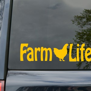 Farm Life Vinyl Decal - Chicken Country Living - Die Cut Sticker - Etsy