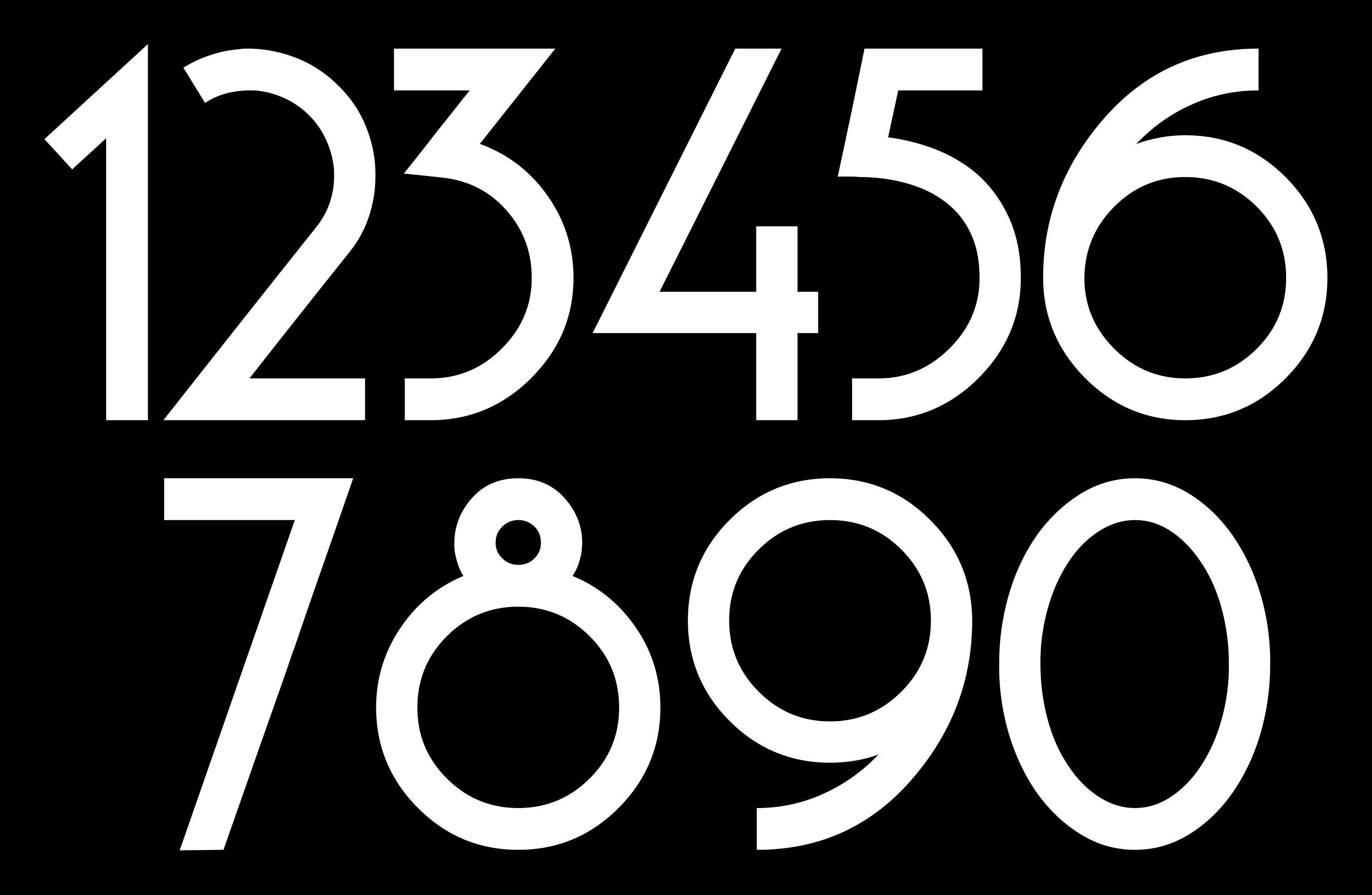4 sets of Modern Art Deco Die Cut Numbers 0-9 Vinyl Decals | Etsy