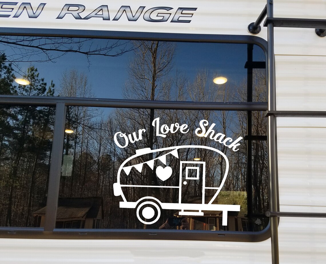 Our Love Shack Vinyl Decal Camping Travel Trailer RV | Etsy