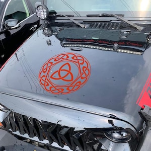 Celtic Knot Circle With Trefoil Vinyl Decal | Large Triquetra Trinity ...