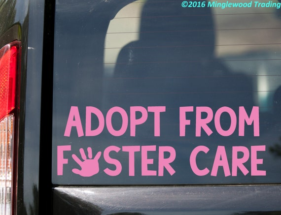Adopt From Foster Care Vinyl Decal Sticker Child Handprint - Etsy
