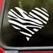 Zebra Heart Vinyl Decal Sticker - Stripes Love Animal - Etsy