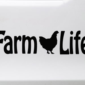 Farm Life Vinyl Decal - Chicken Country Living - Die Cut Sticker - Etsy
