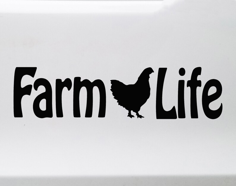 Farm Life Vinyl Decal Chicken Country Living Die Cut | Etsy