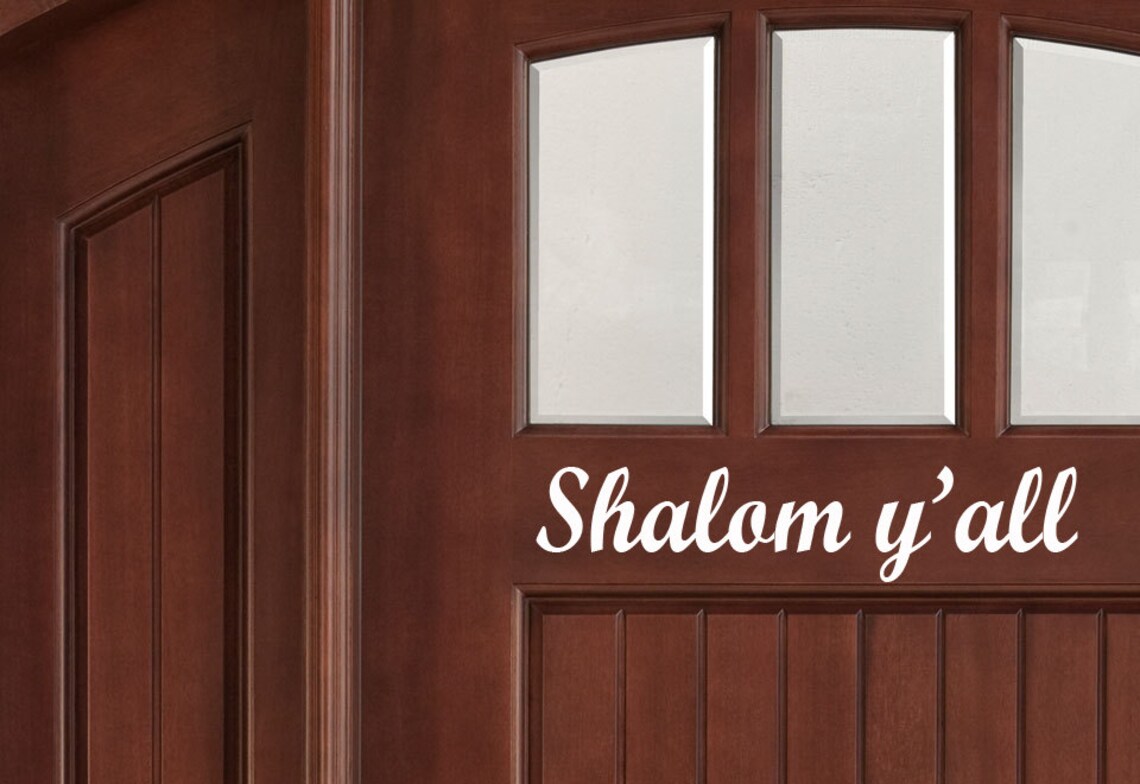 Shalom Y'all Vinyl Decal Sticker Door Sign Jewish - Etsy