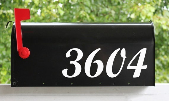 Script Mailbox Numbers Custom Vinyl Sticker 1 to | Etsy