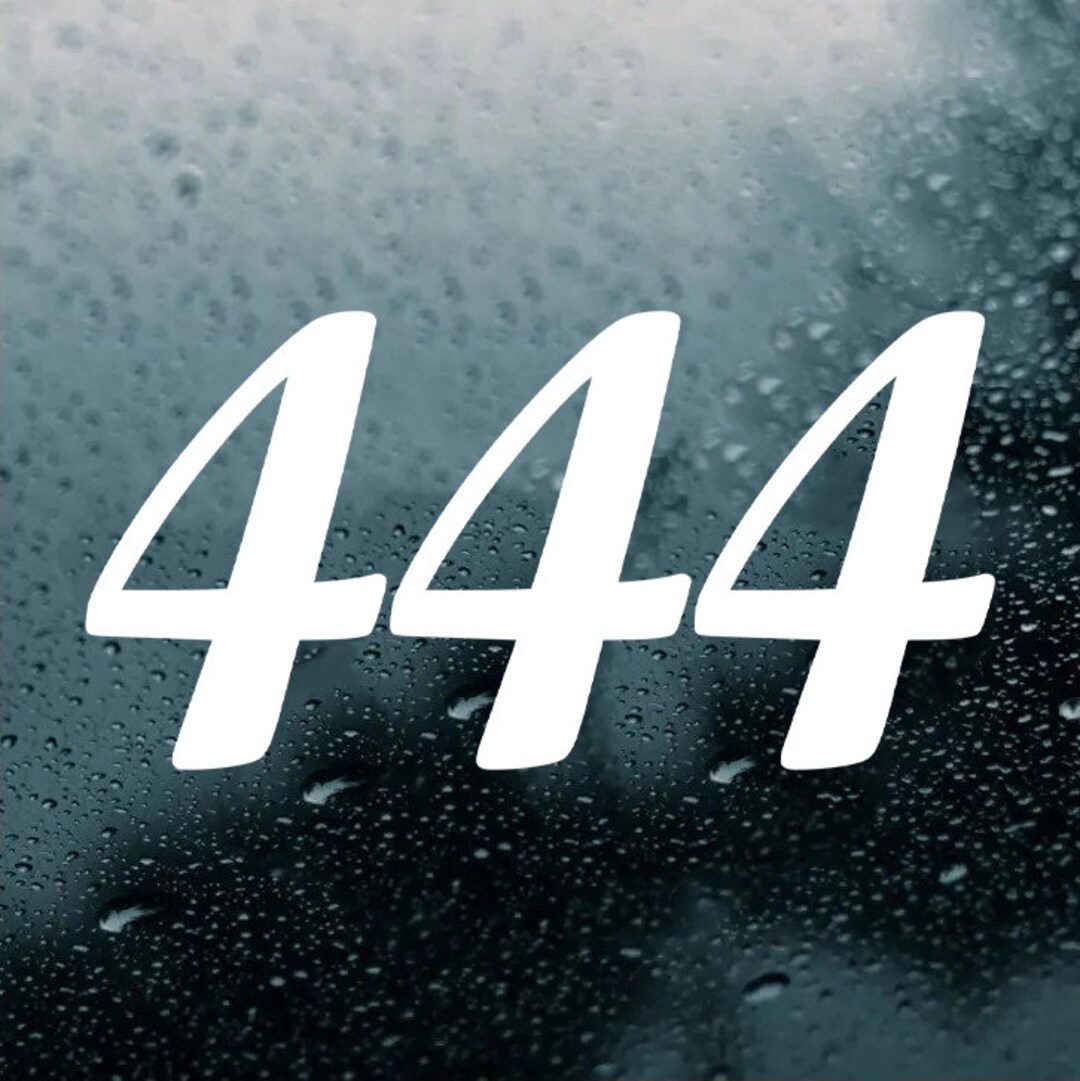444 Angel Number Vinyl Decal - Protection Discipline Numerology - Die ...