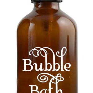 Bubble Bath Vinyl Sticker - Bathroom Organization Label - Bathtub - Die ...