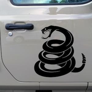 Rattlesnake Vinyl Decal V2 - Rattler Deadly Snake Coiled - Die Cut ...
